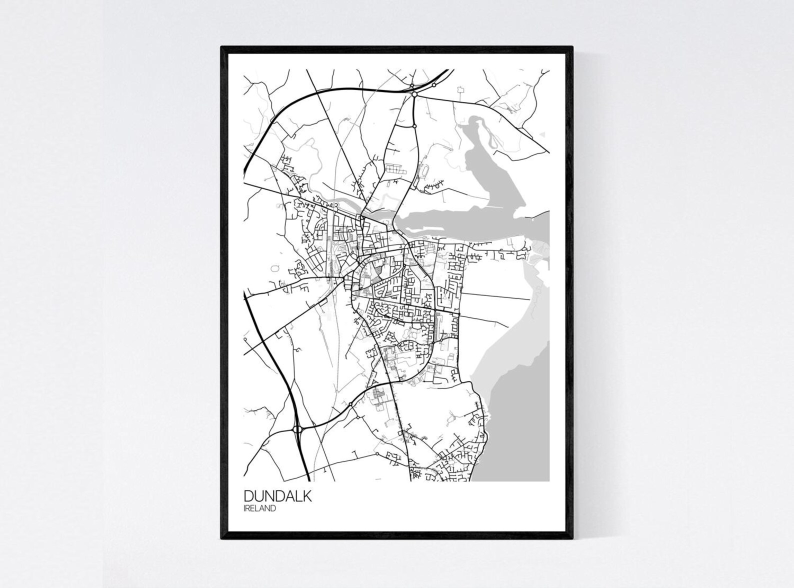 Dundalk City Map Art Print Many Styles 350gsm Art Quality | Etsy