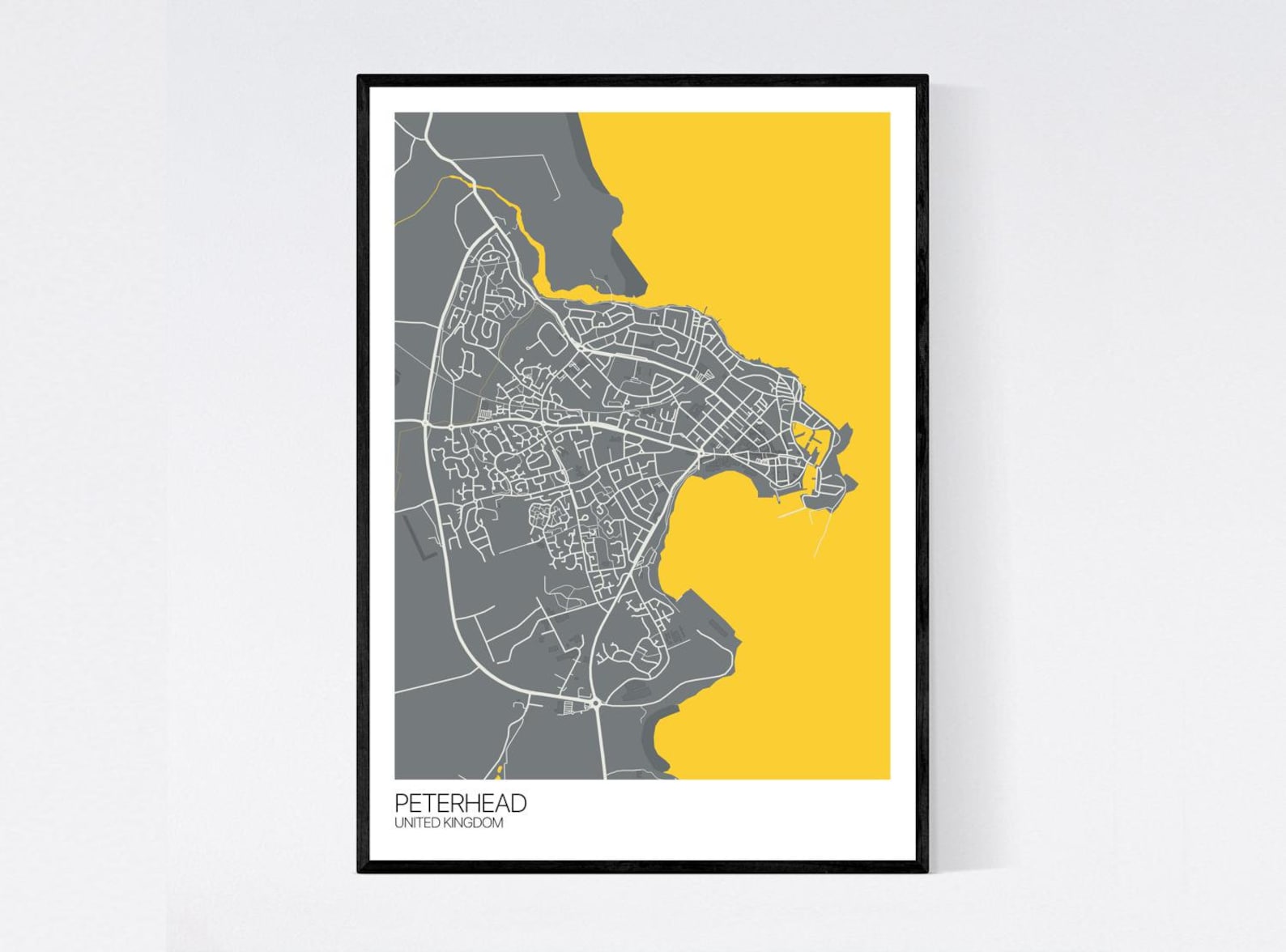 Peterhead Scotland City Map Art Print Many Styles 350gsm - Etsy