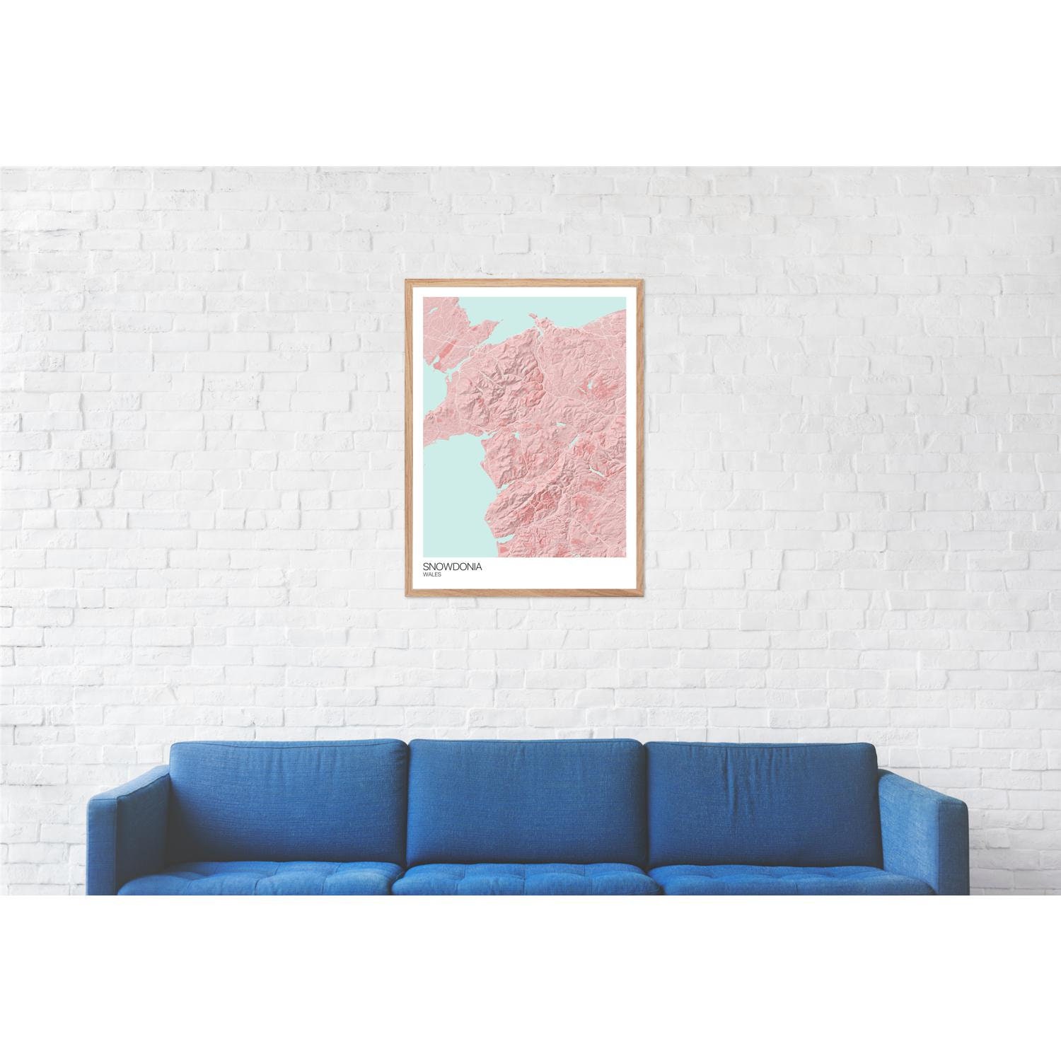 Snowdonia Wales Topographic Map Print Many Colours Fast | Etsy UK