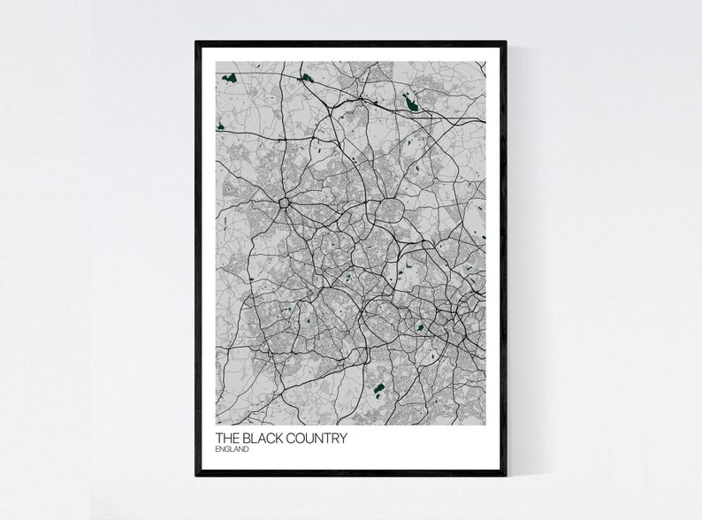 The Black Country England Map Art Print Many Styles - Etsy UK
