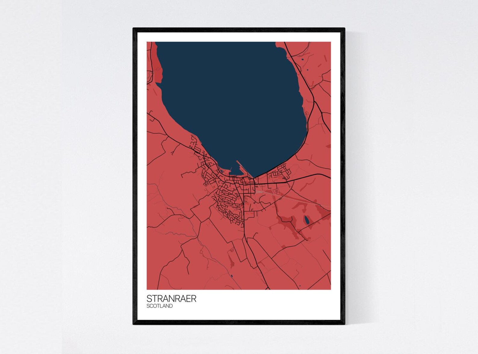 Stranraer Scotland Map Art Print Many Styles 350gsm Art - Etsy