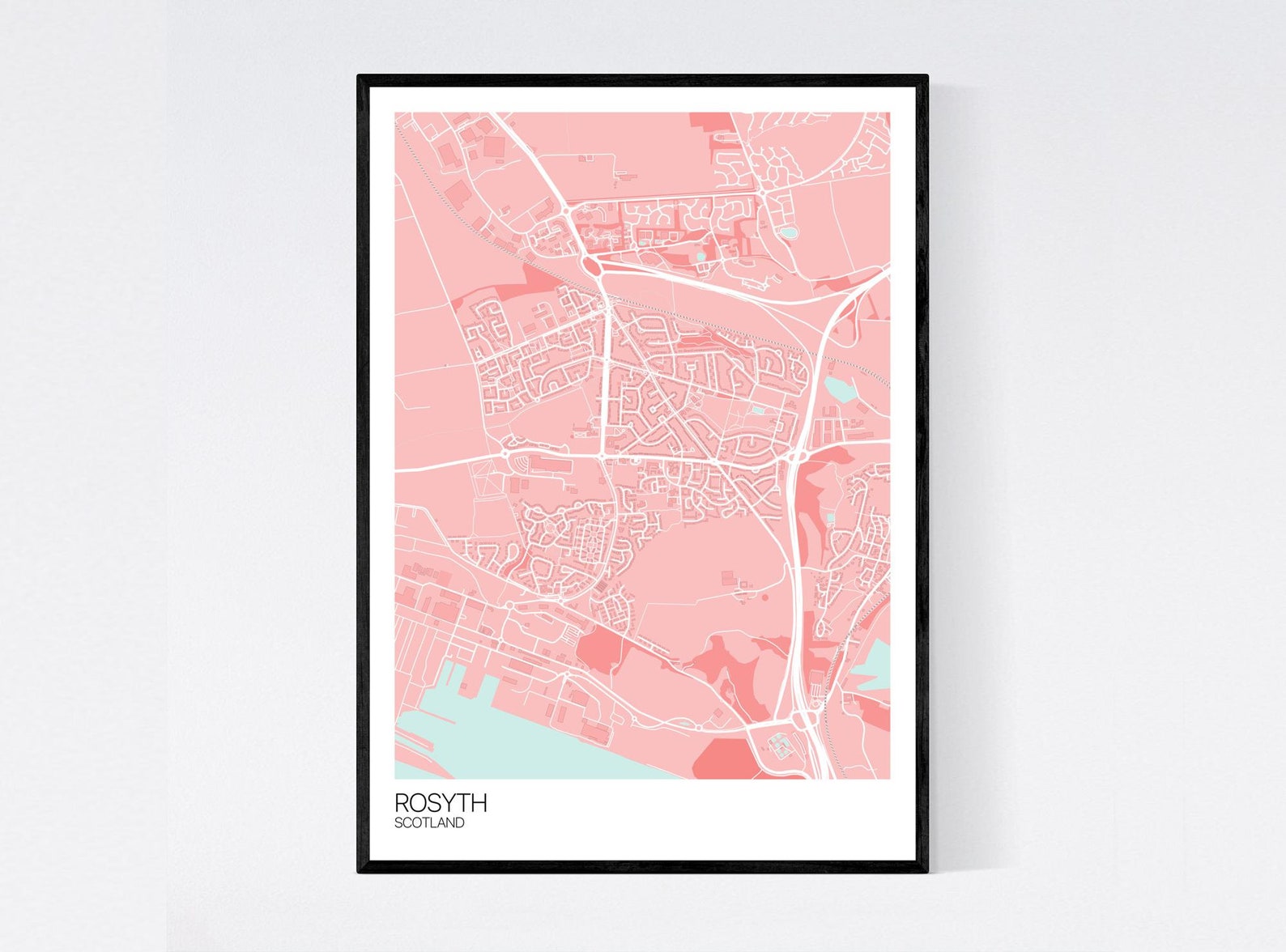 Rosyth Scotland Map Art Print Many Styles 350gsm Art - Etsy UK