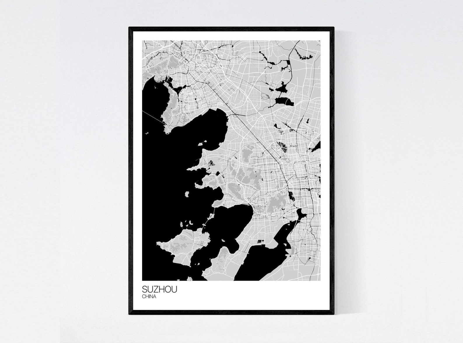 Suzhou China Map Art Print Many Styles Art Quality Paper | Etsy