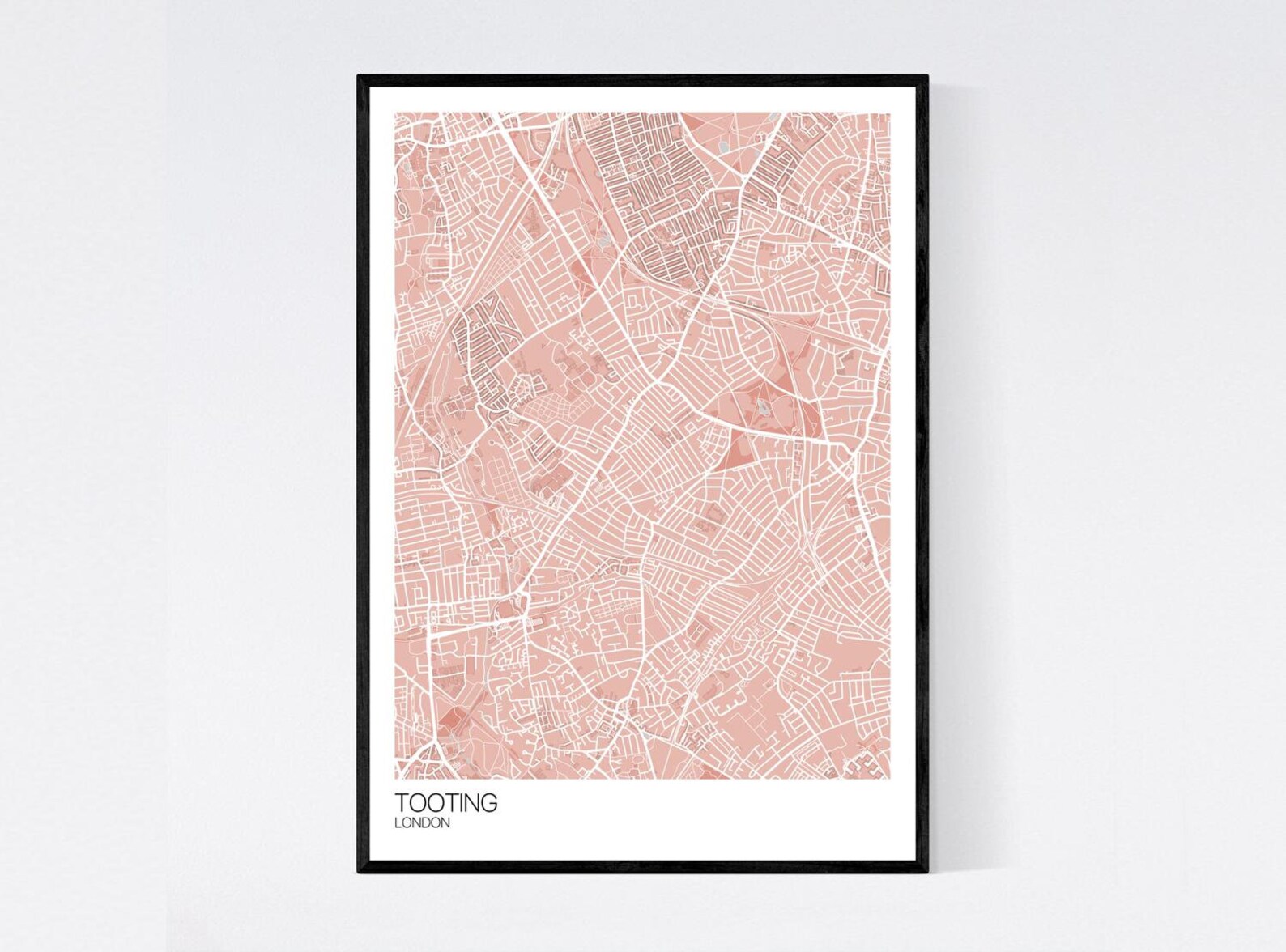 Tooting London Map Art Print Many Colours 350gsm Art - Etsy UK