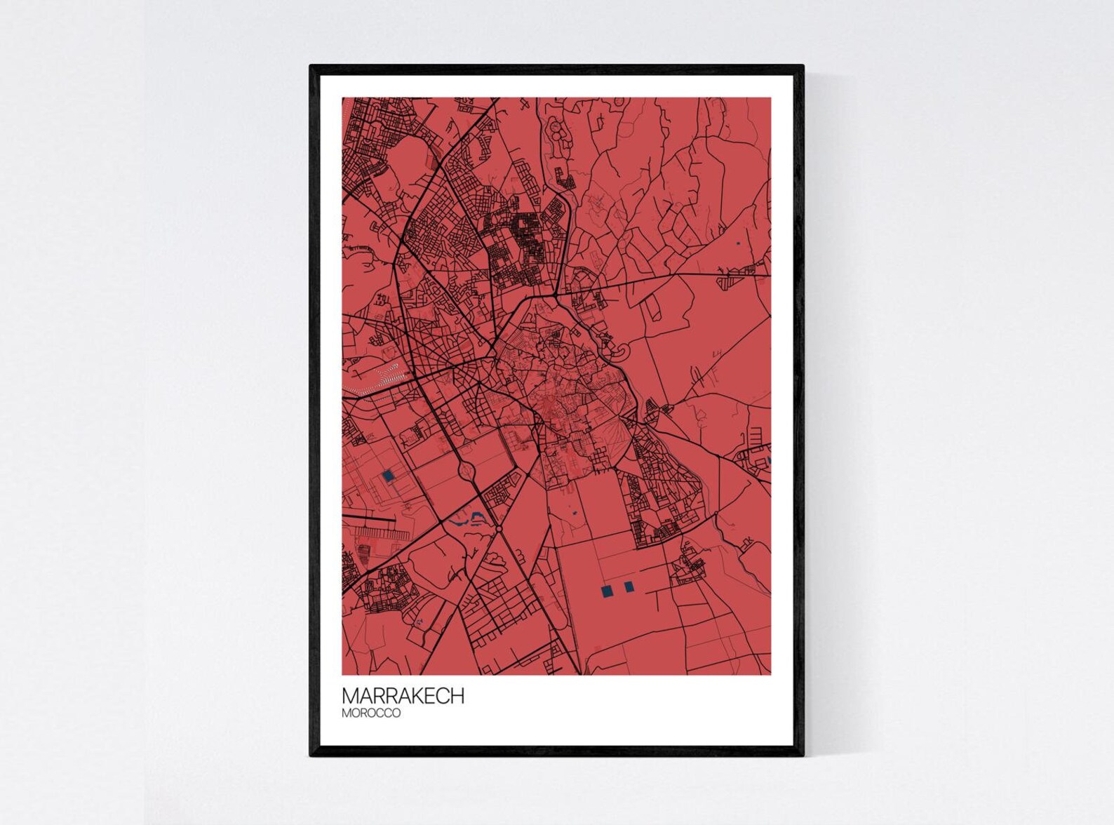 Marrakech / Marrakesh City Map Art Print Many Colours - Etsy UK