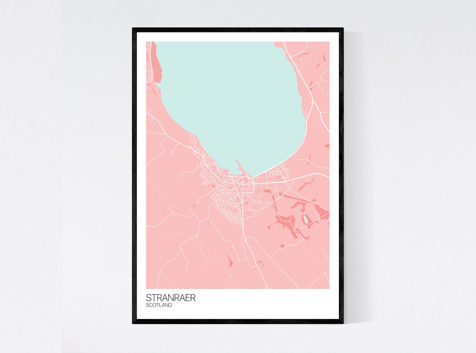 Stranraer Scotland Map Art Print Many Styles 350gsm Art - Etsy