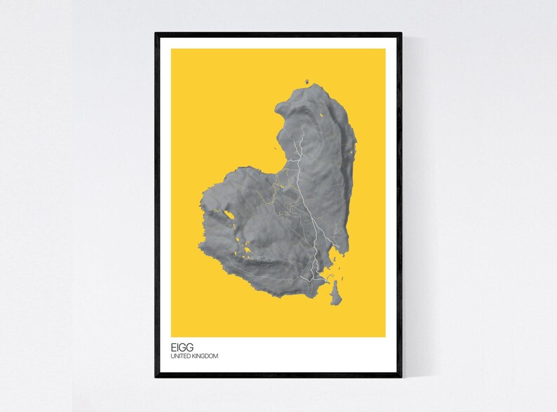 Eigg Scotland Topographic Map Print Many Colours Fast - Etsy