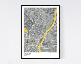 Old Tokyo Japan Map 1954 Vintage Japanese Capital City & - Etsy