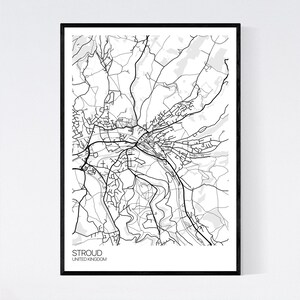 Stroud Map Art Print Many Styles 350gsm Art Quality Paper - Etsy
