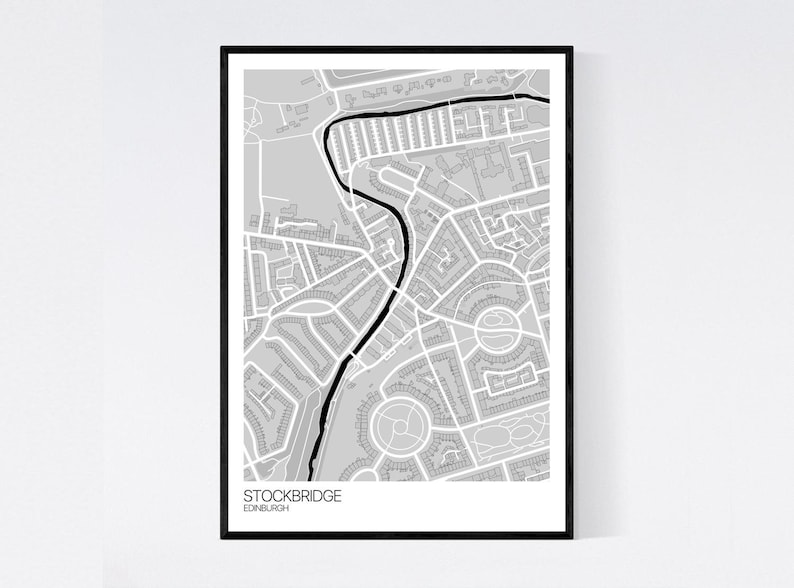 Stockbridge Edinburgh City Map Art Print Many Colours - Etsy UK