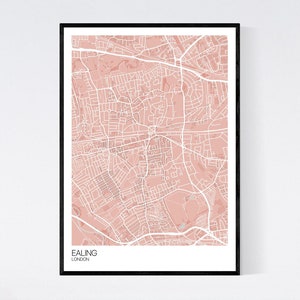 Ealing London Map Art Print Many Colours 350gsm Art - Etsy