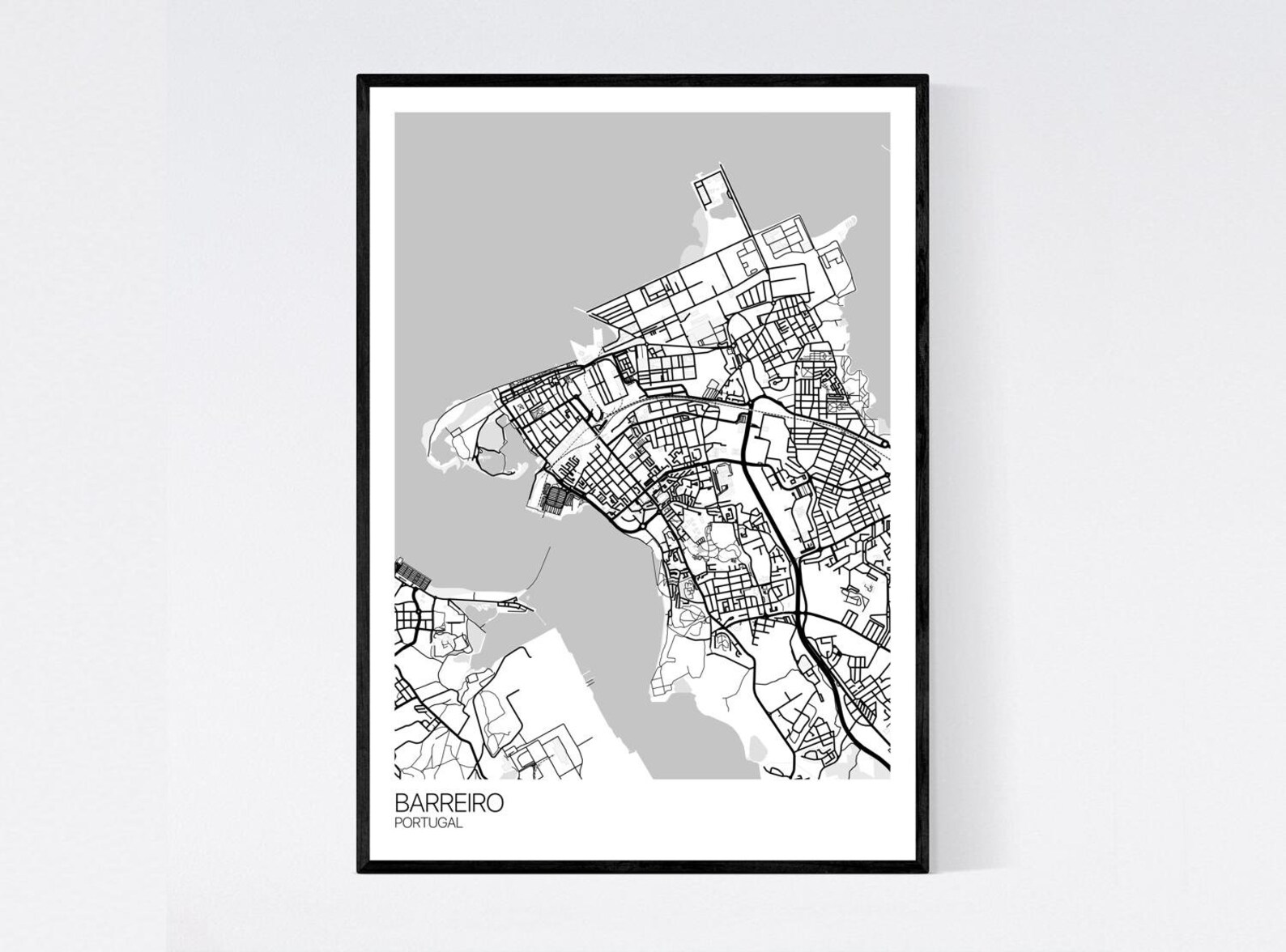 Barreiro Portugal Map Art Print Many Colours 350gsm Art - Etsy