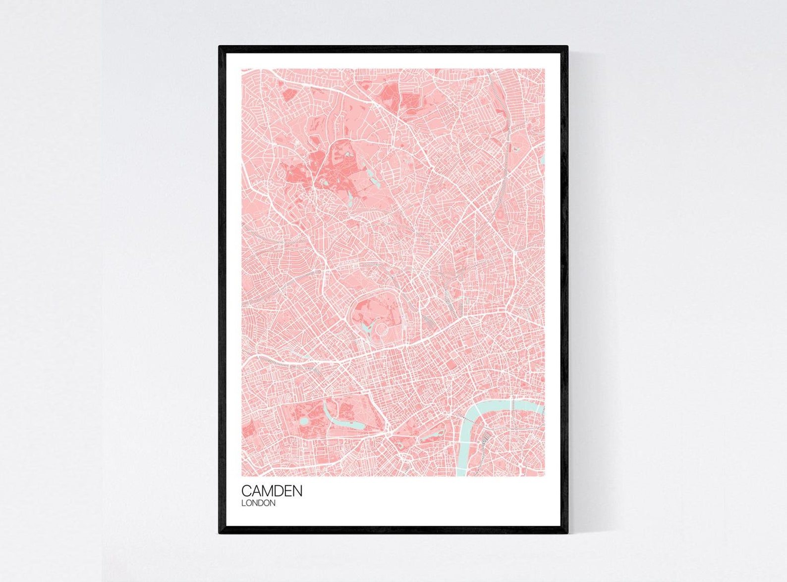 Camden London Map Art Print Many Colours 350gsm Art | Etsy UK