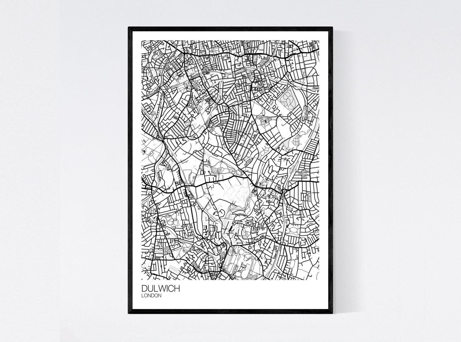 Dulwich London Map Art Print Many Colours 350gsm Art | Etsy