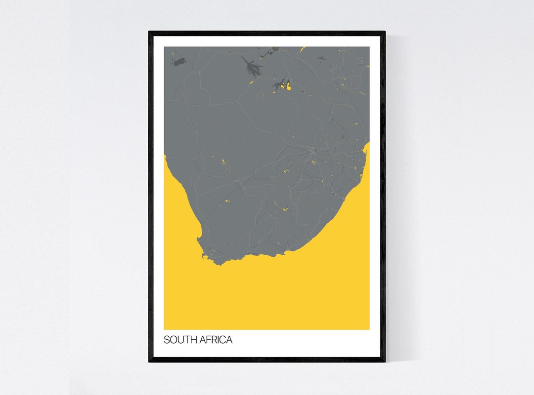 South Africa Map Art Print Many Styles Art Quality Paper Fast Delivery ...