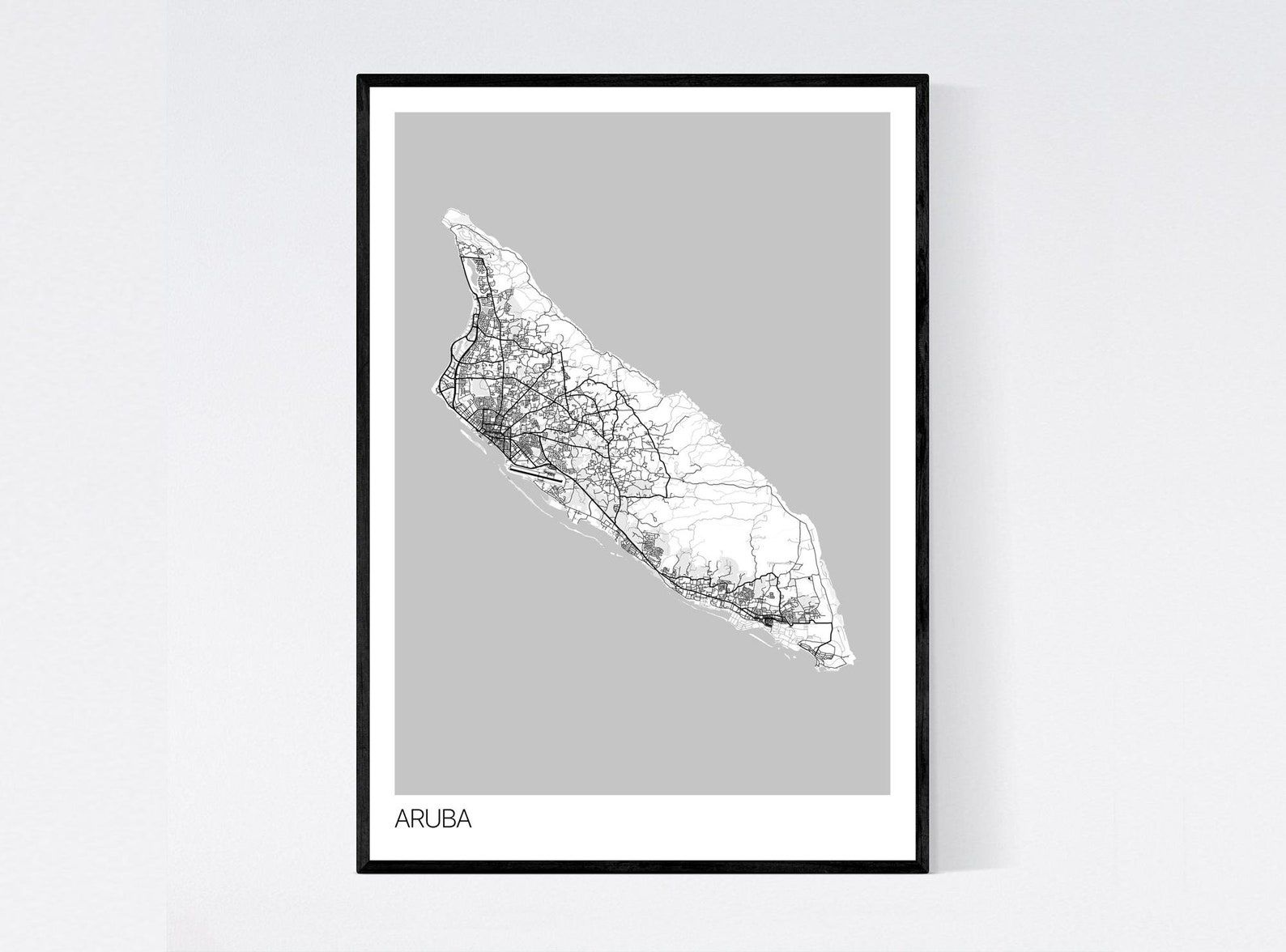 Aruba Map Art Print Many Styles 350gsm Art Quality Paper | Etsy