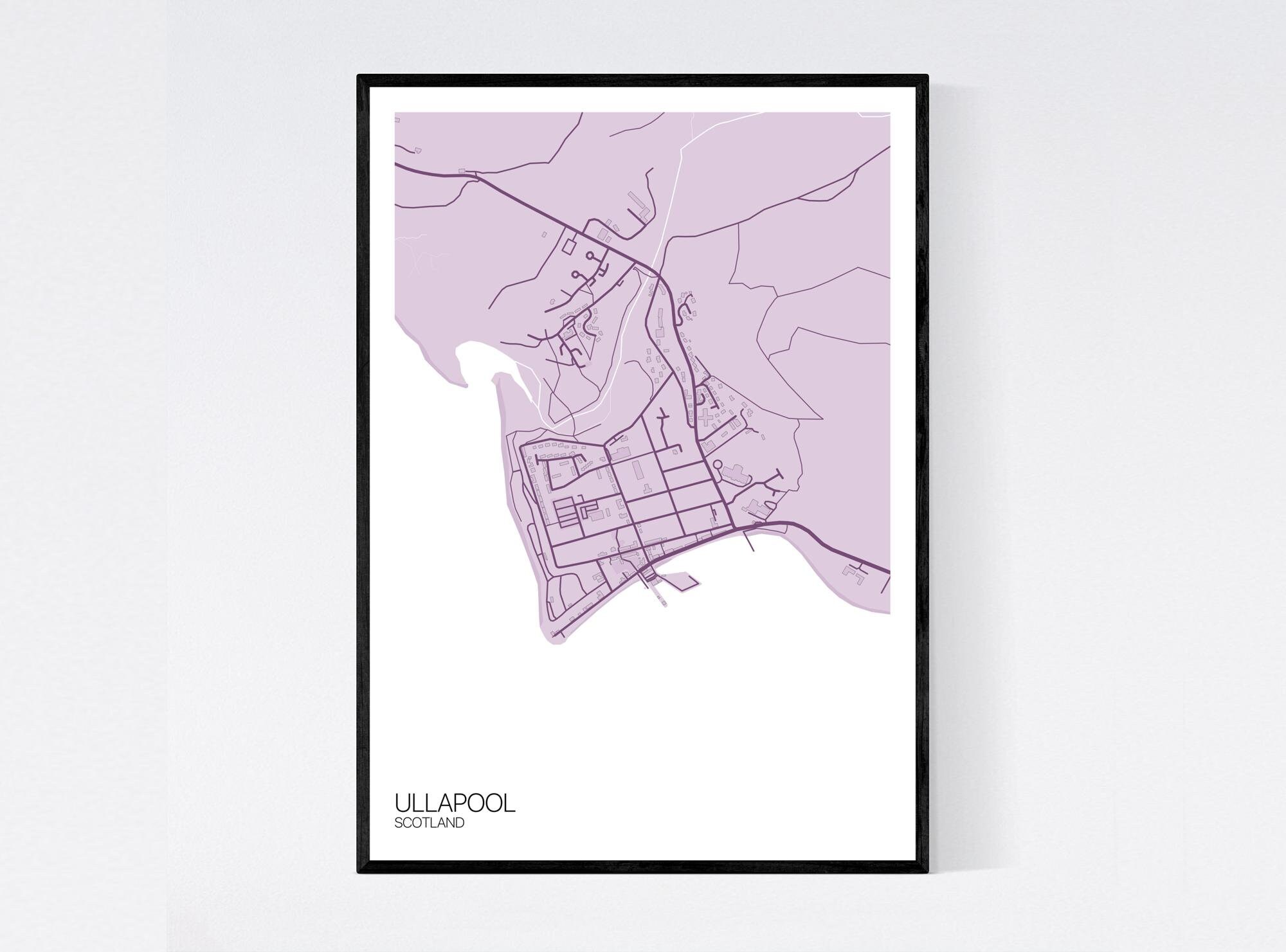 Ullapool Scotland Map Art Print Many Colours 350gsm Art | Etsy