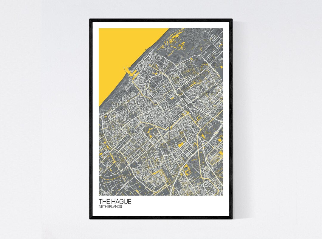 The Hague, Netherlands Map Art Print - Many Colours - 350gsm Art ...