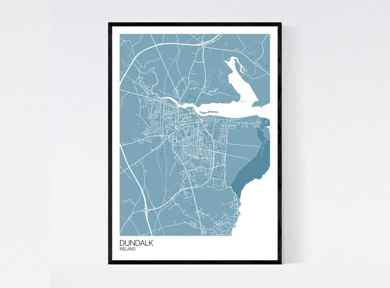 Dundalk City Map Art Print Many Styles 350gsm Art Quality | Etsy