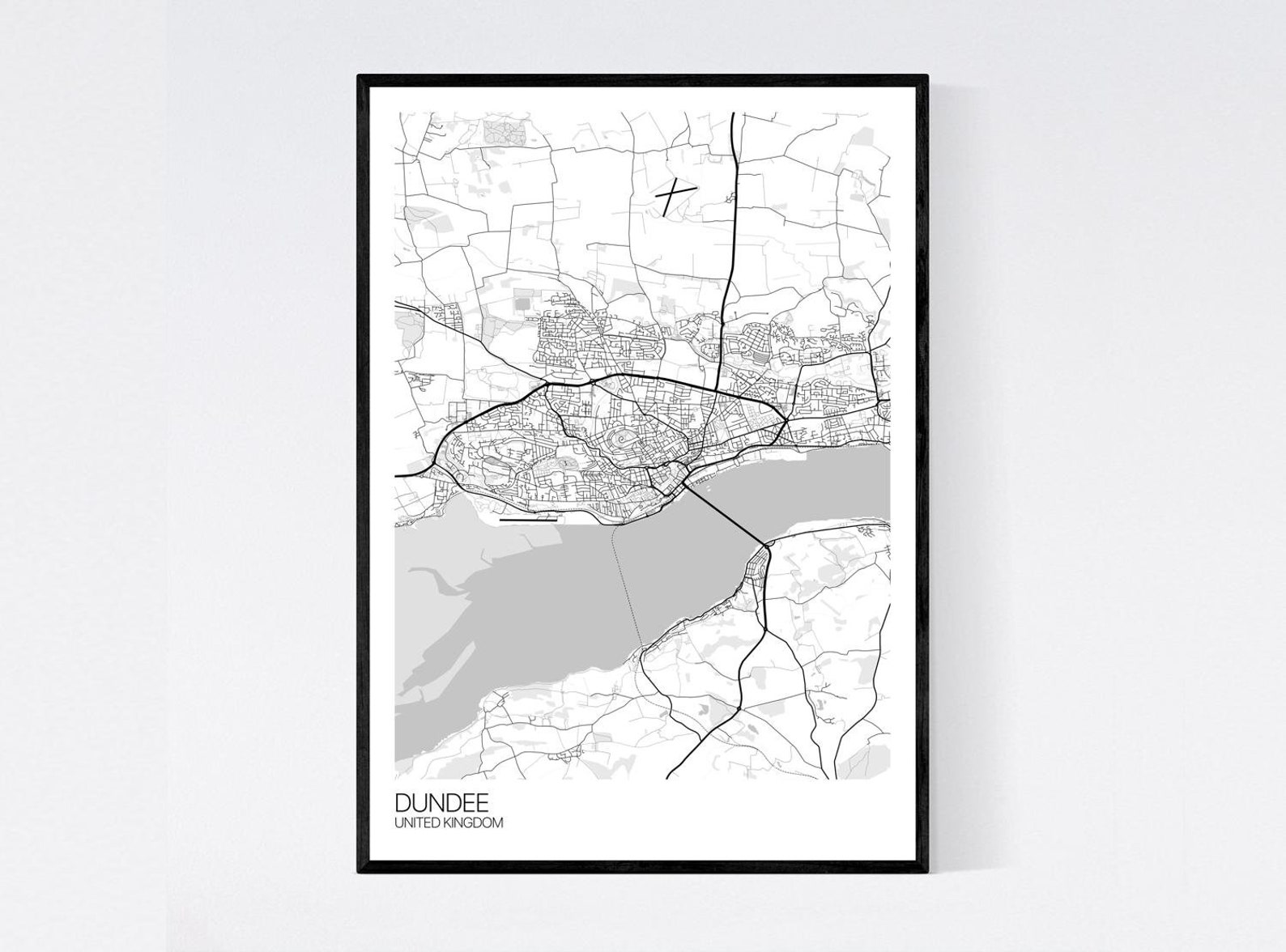 Dundee City Map Art Print Many Styles 350gsm Art Quality | Etsy