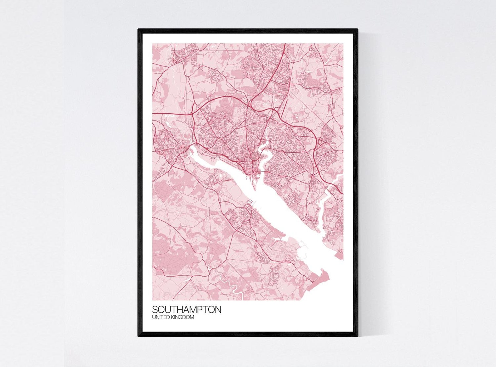 Southampton United Kingdom City Map Art Print Many Colours - Etsy