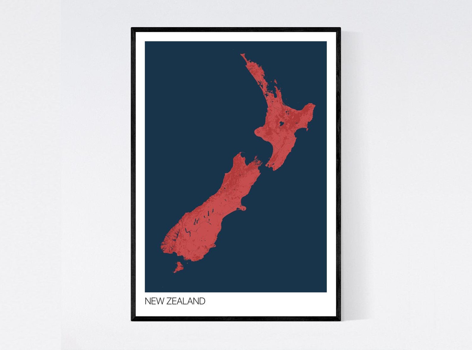 New Zealand Country Map Print Many Colours Fast Delivery | Etsy