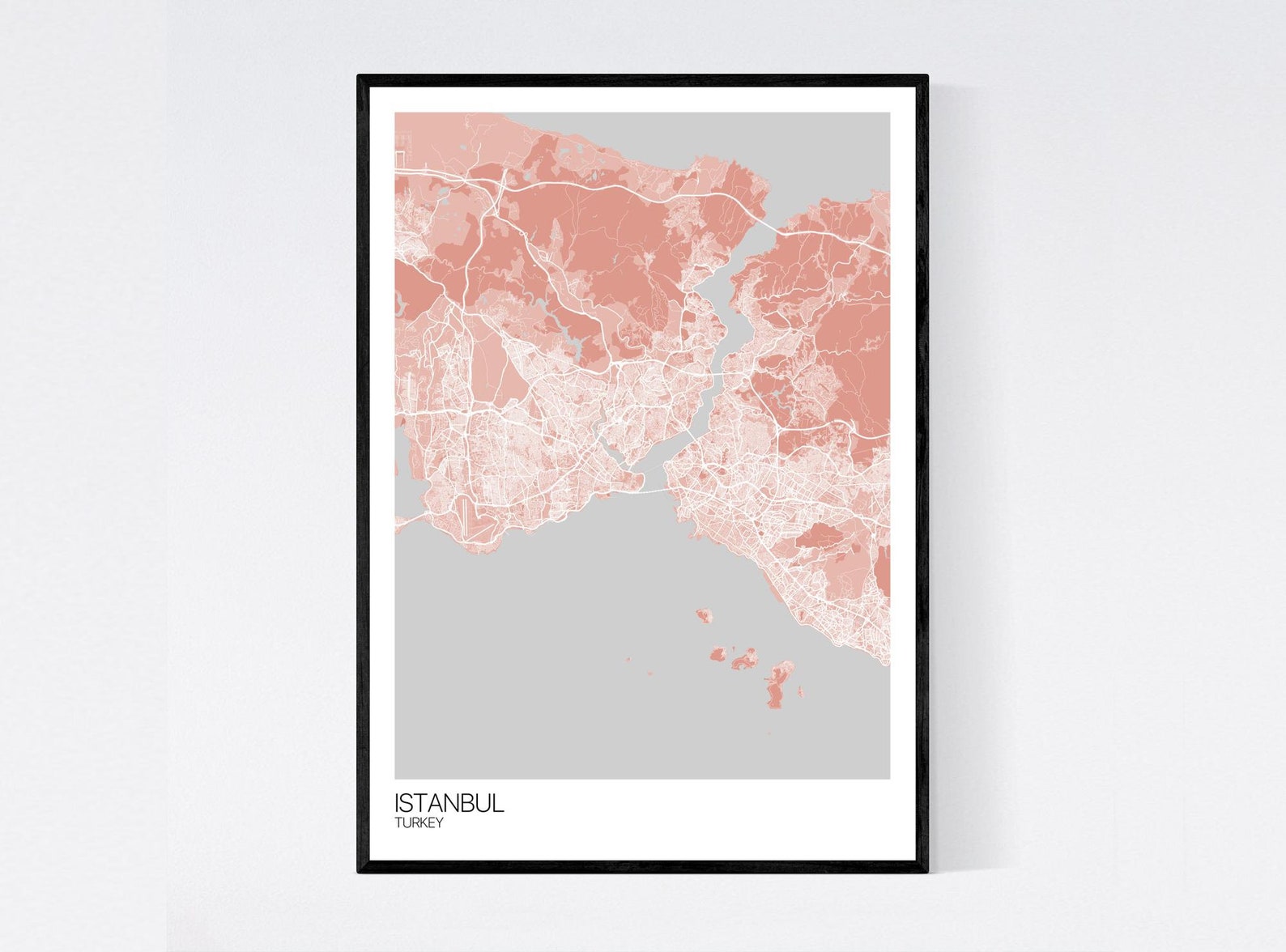 Istanbul Turkey Map Art Print Many Styles 350gsm Art | Etsy