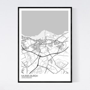 Musselburgh Scotland City Map Art Print Many Styles - Etsy