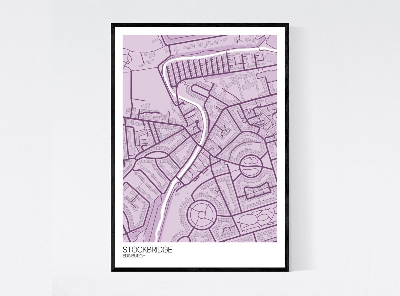 Stockbridge Edinburgh City Map Art Print Many Colours - Etsy UK