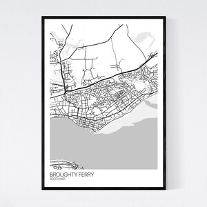 Broughty Ferry, Scotland Map Art Print Many Styles 350gsm Art Quality ...