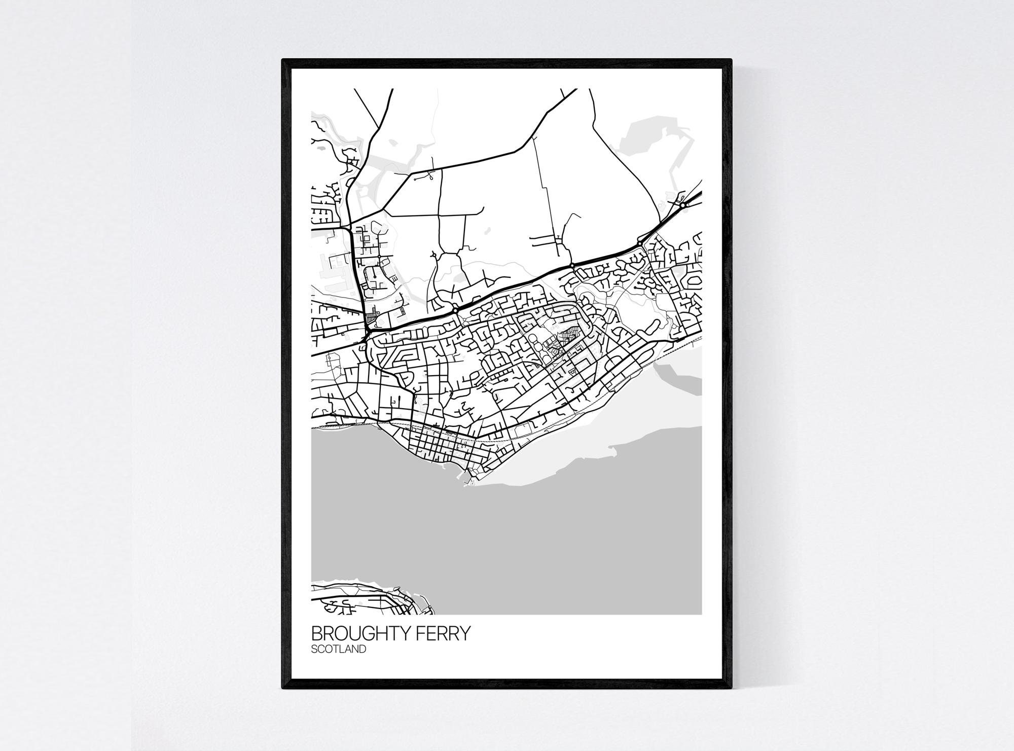 Broughty Ferry Scotland Map Art Print Many Styles 350gsm - Etsy UK