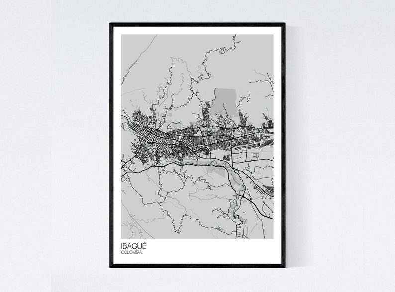Ibague Colombia Map Art Print Many Styles 350gsm Art - Etsy