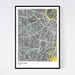Riyadh, Saudi Arabia Map Art Print Many Styles Art Quality Paper Fast ...