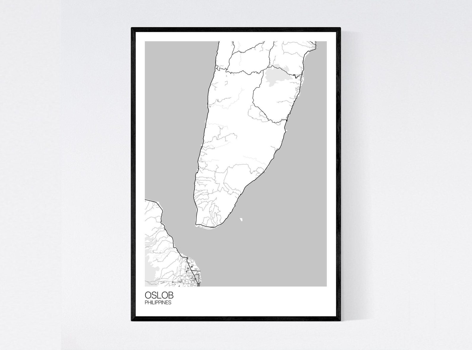 Oslob Philippines Map Art Print Many Styles Art Quality - Etsy