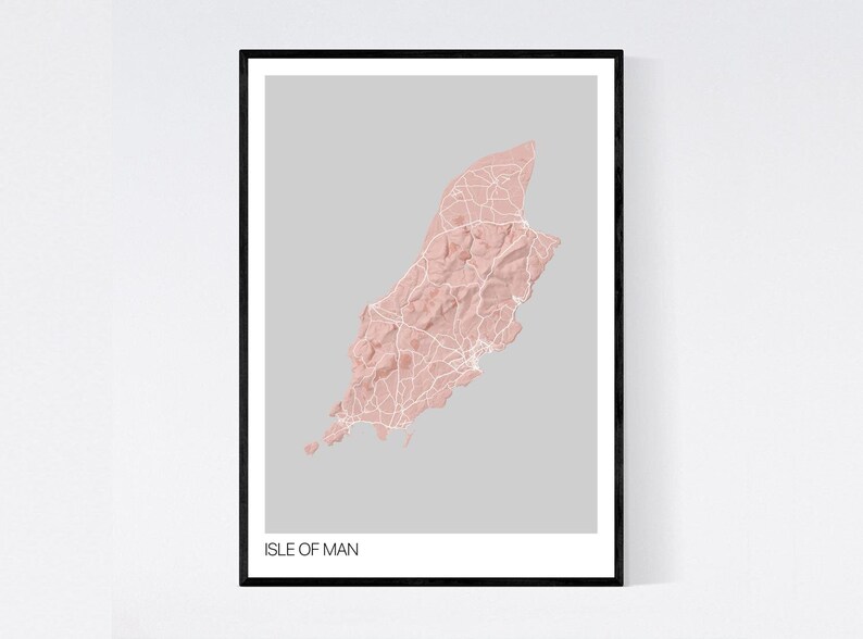 Isle of Man Topographic Map Print Many Colours Fast - Etsy