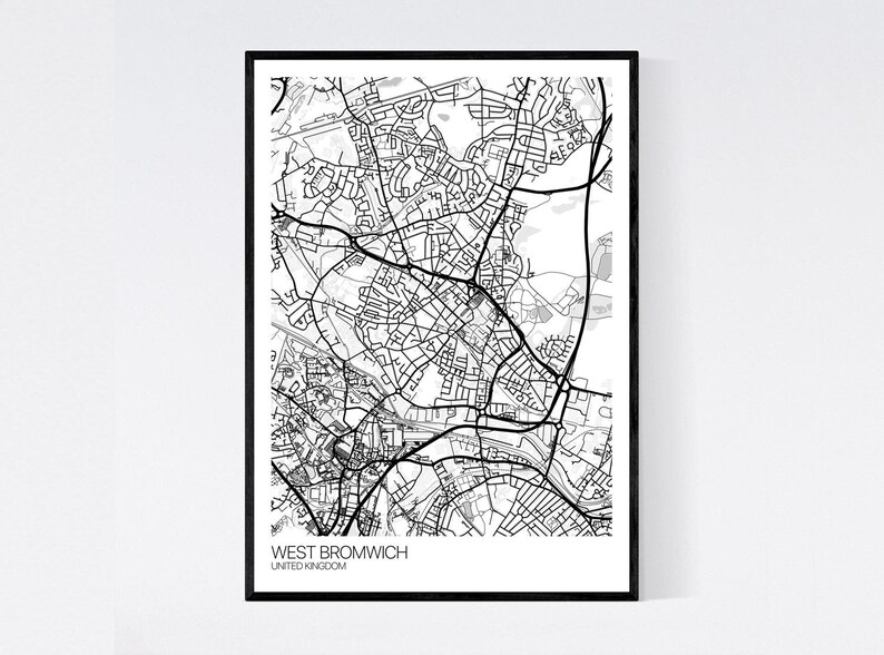 West Bromwich United Kingdom City Map Art Print Many - Etsy