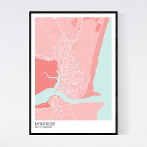 Montrose, Scotland City Map Art Print Many Styles 350gsm Art Quality ...