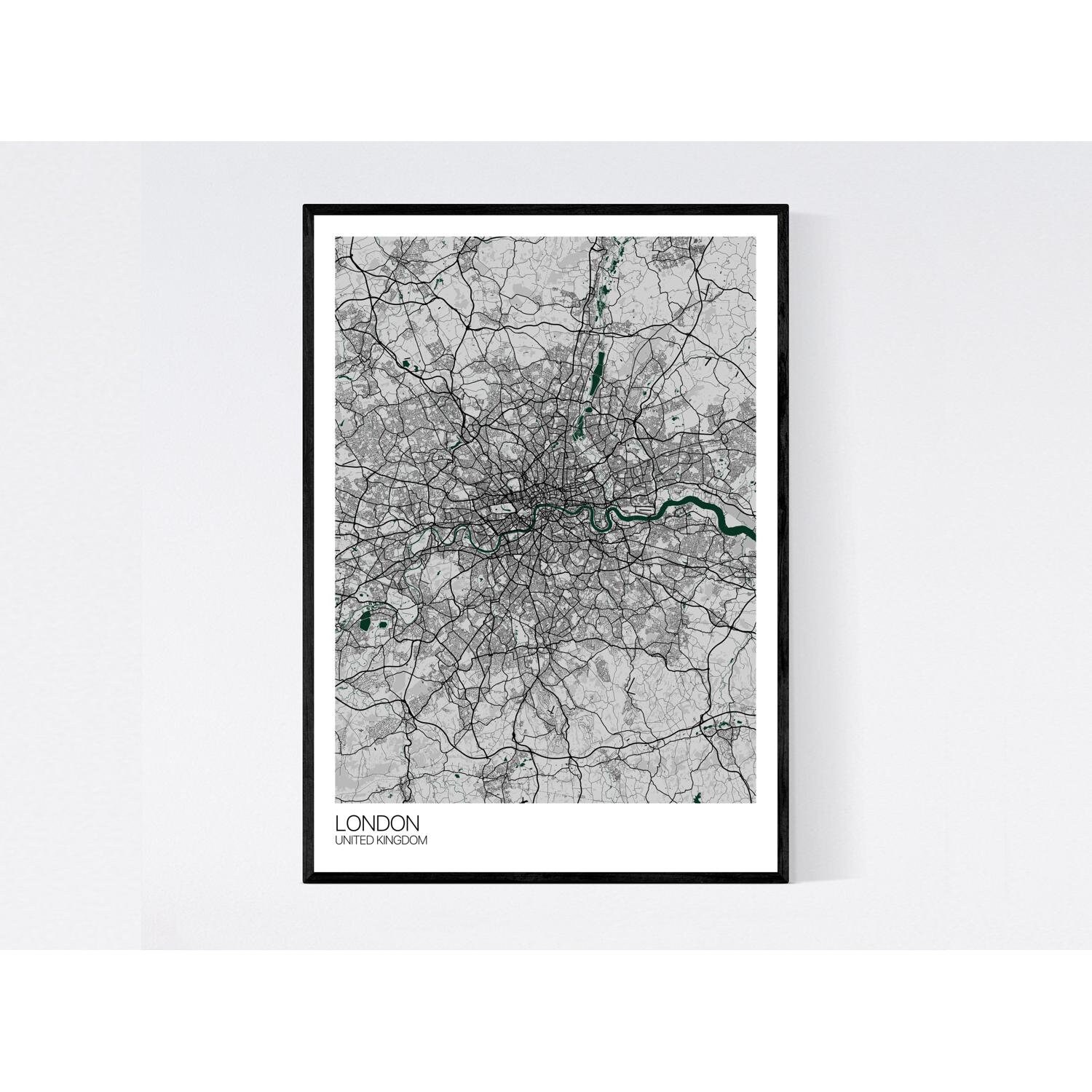 London Map Art Print Many Styles 350gsm Art Quality Paper - Etsy UK