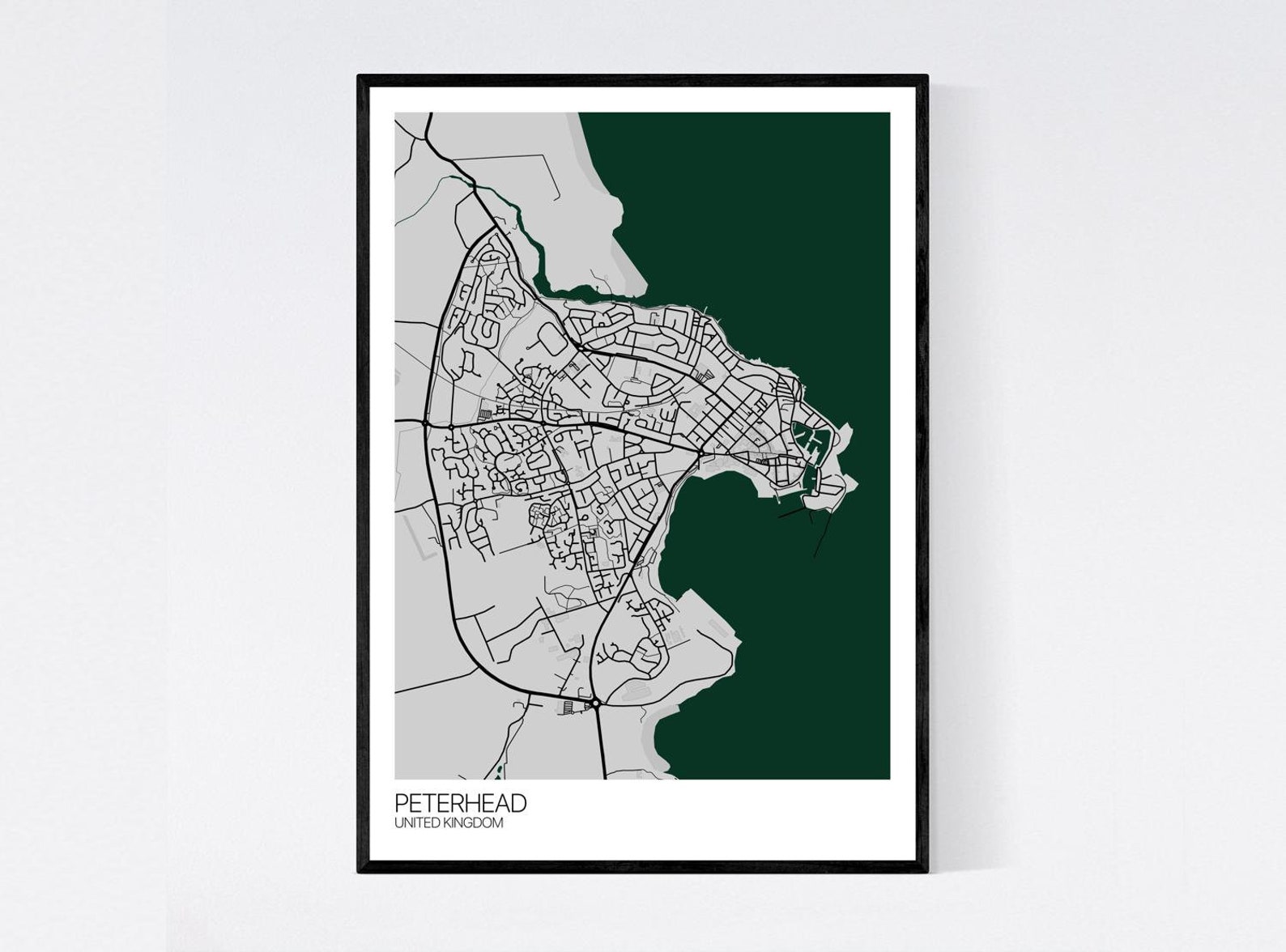 Peterhead Scotland City Map Art Print Many Styles 350gsm - Etsy
