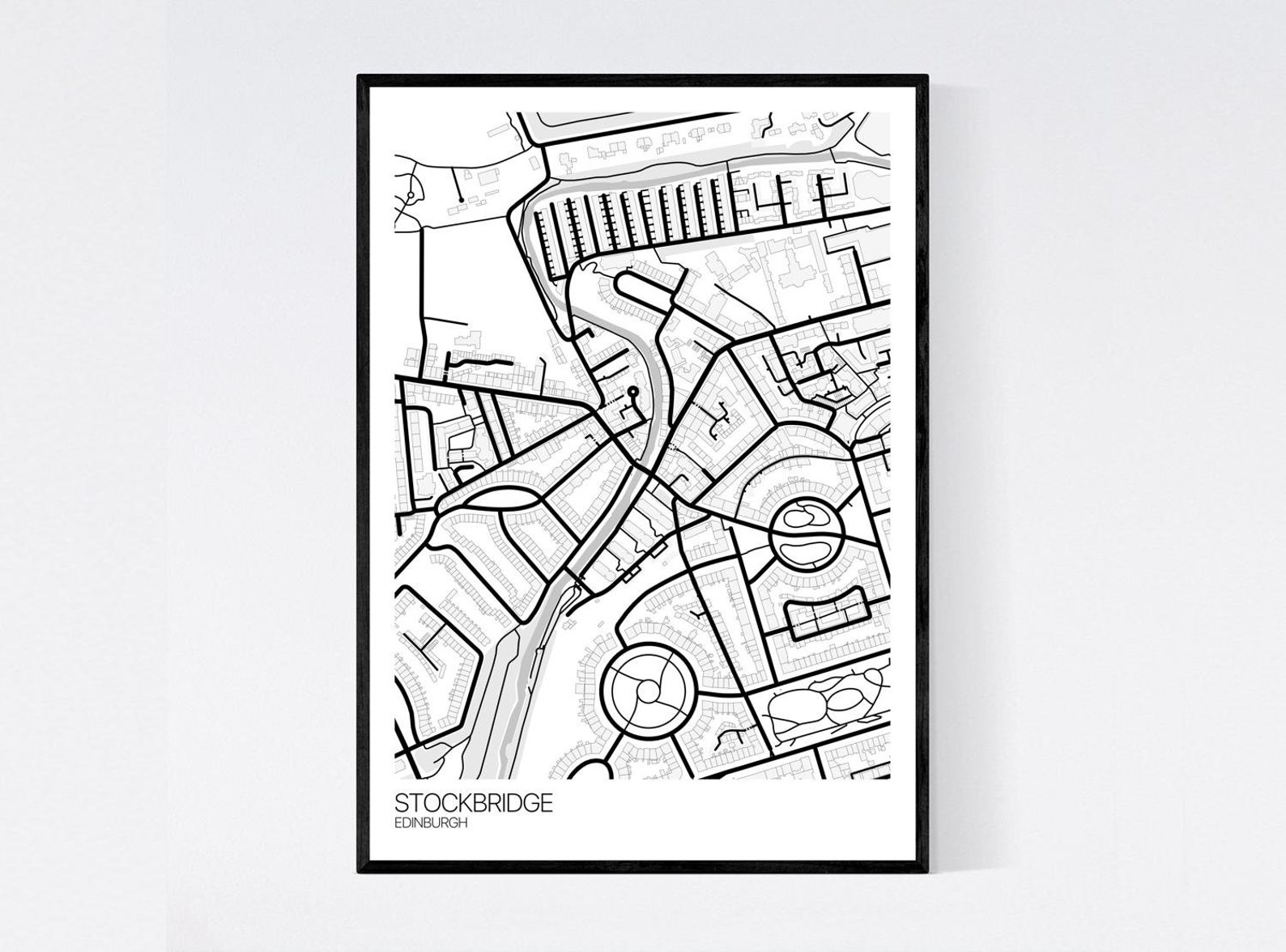 Stockbridge Edinburgh City Map Art Print Many Colours - Etsy UK