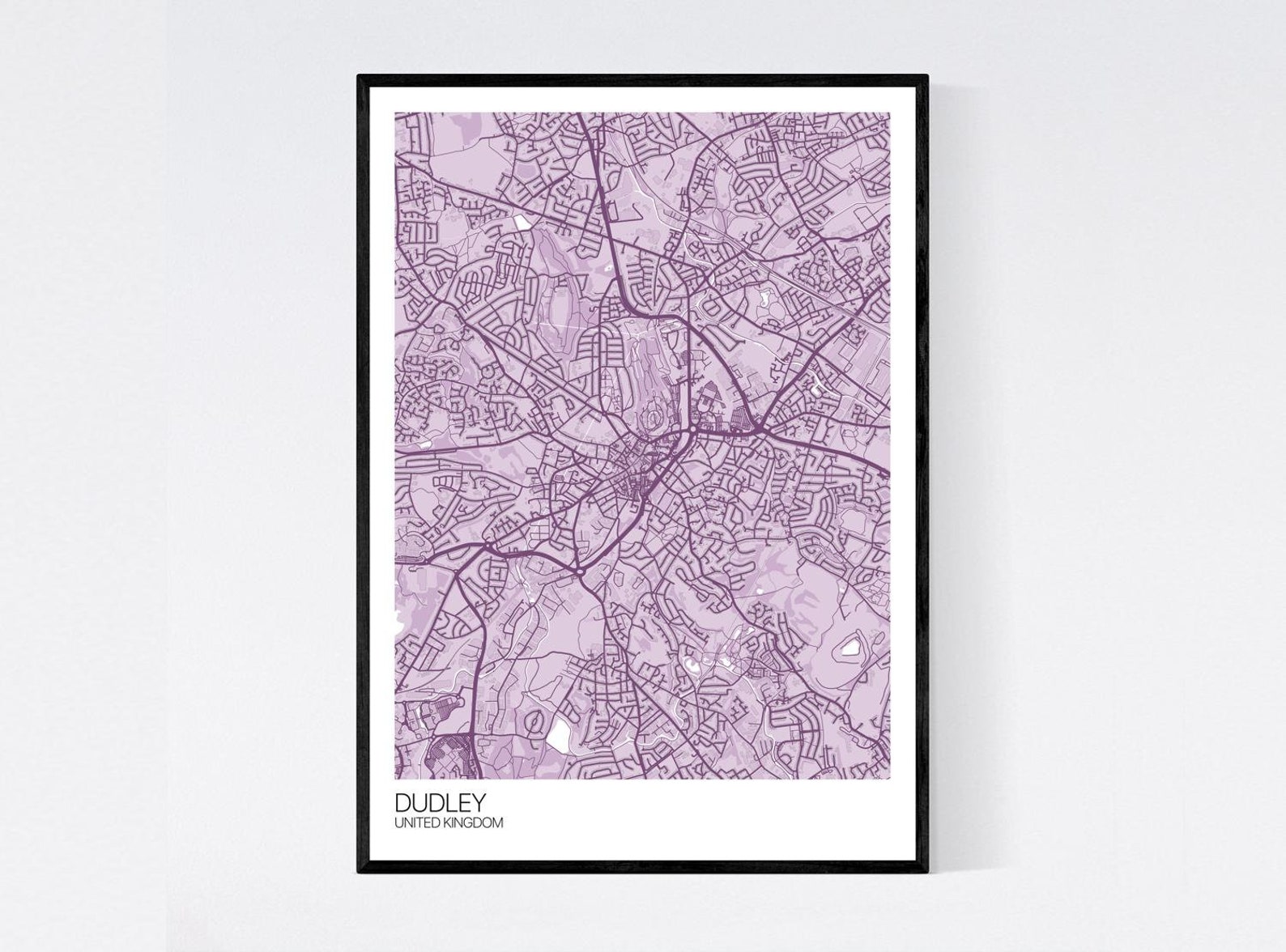 Dudley United Kingdom City Map Art Print Many Styles | Etsy