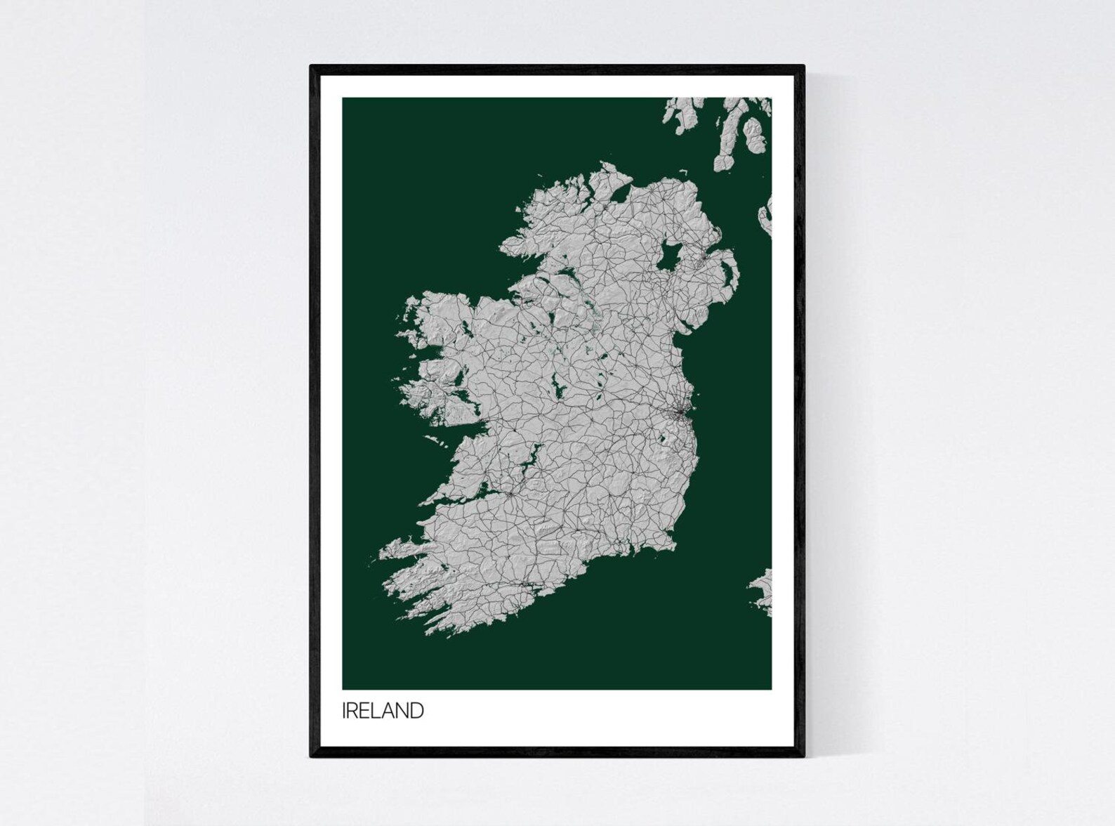 Ireland Topographic Map Print Many Colours Fast Delivery | Etsy