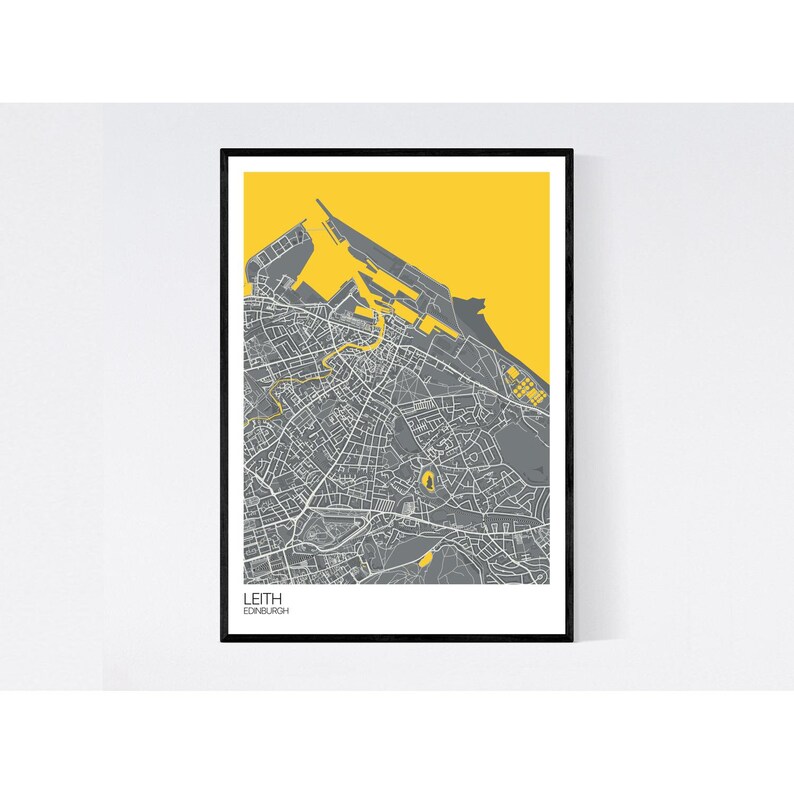 Leith Edinburgh City Map Art Print Many Colours 350gsm - Etsy UK