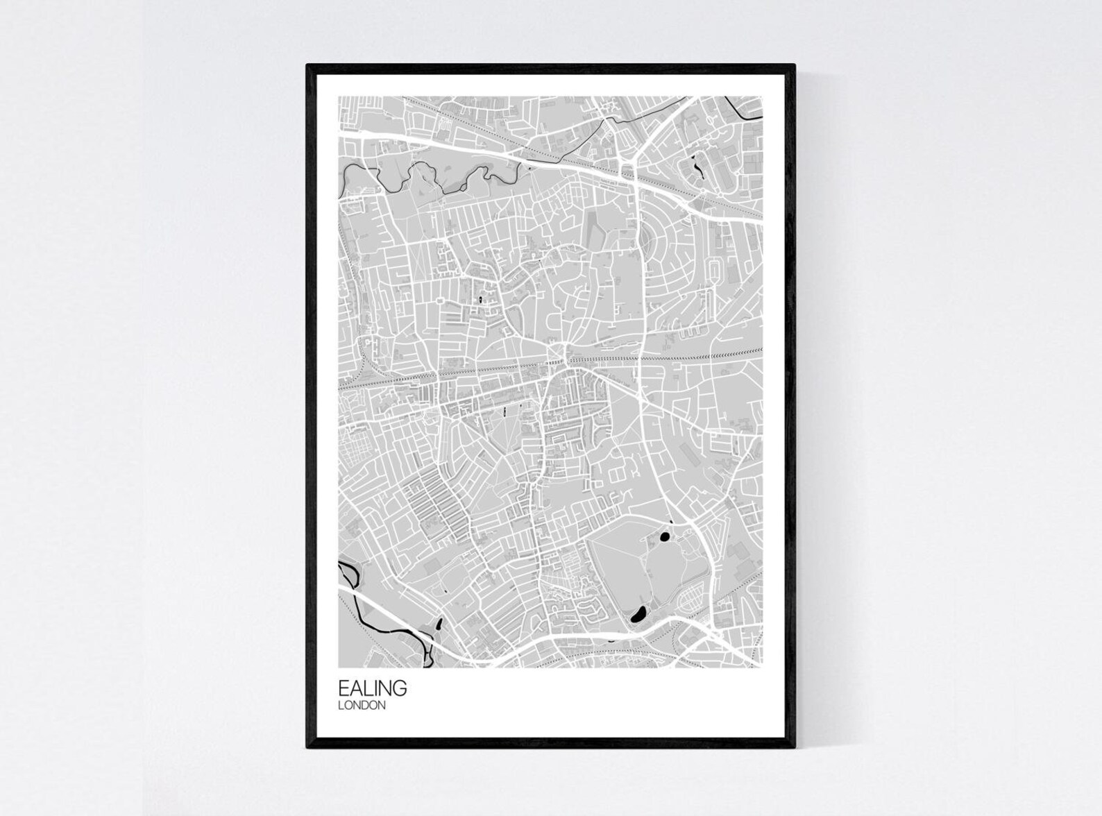 Ealing London Map Art Print Many Colours 350gsm Art | Etsy