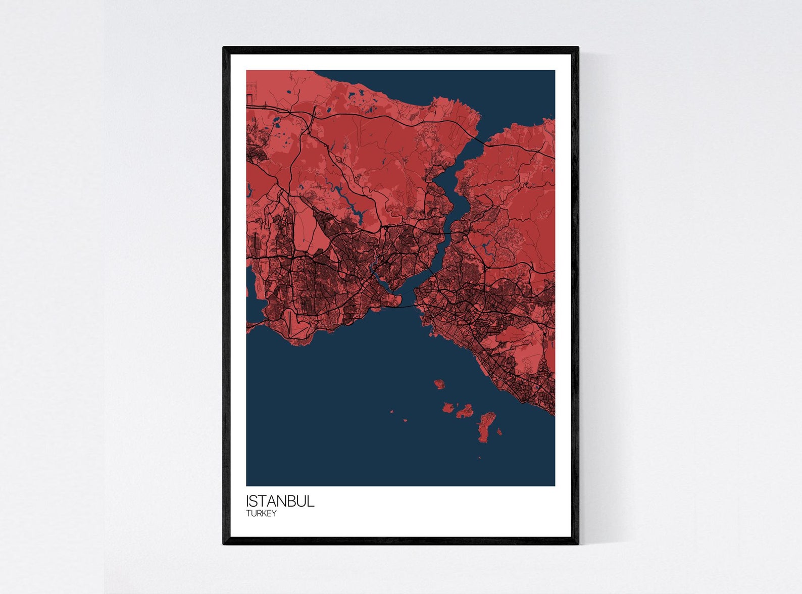Istanbul Turkey Map Art Print Many Styles 350gsm Art - Etsy