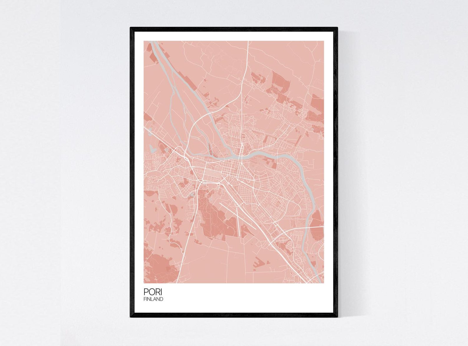 Pori Finland Map Art Print Many Colours 350gsm Art | Etsy