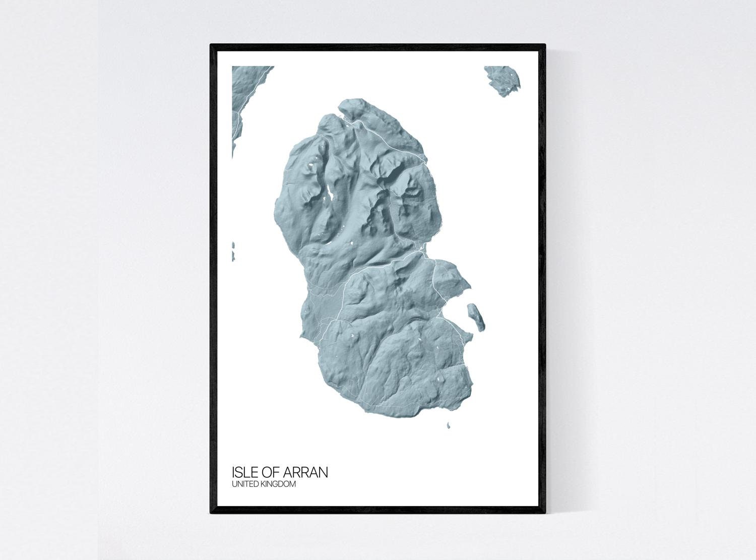 Isle of Arran Topographic Map Print Many Colours Fast | Etsy