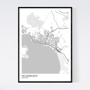Helensburgh, Scotland Map Art Print Many Styles 350gsm Art Quality ...