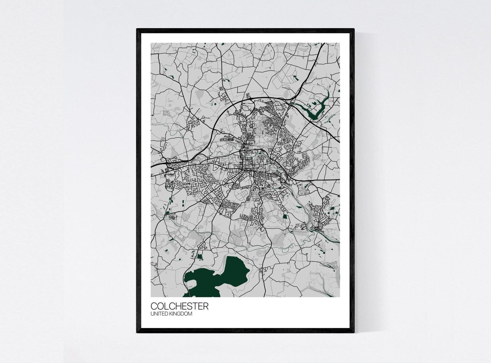 Colchester United Kingdom City Map Art Print Many Styles - Etsy UK