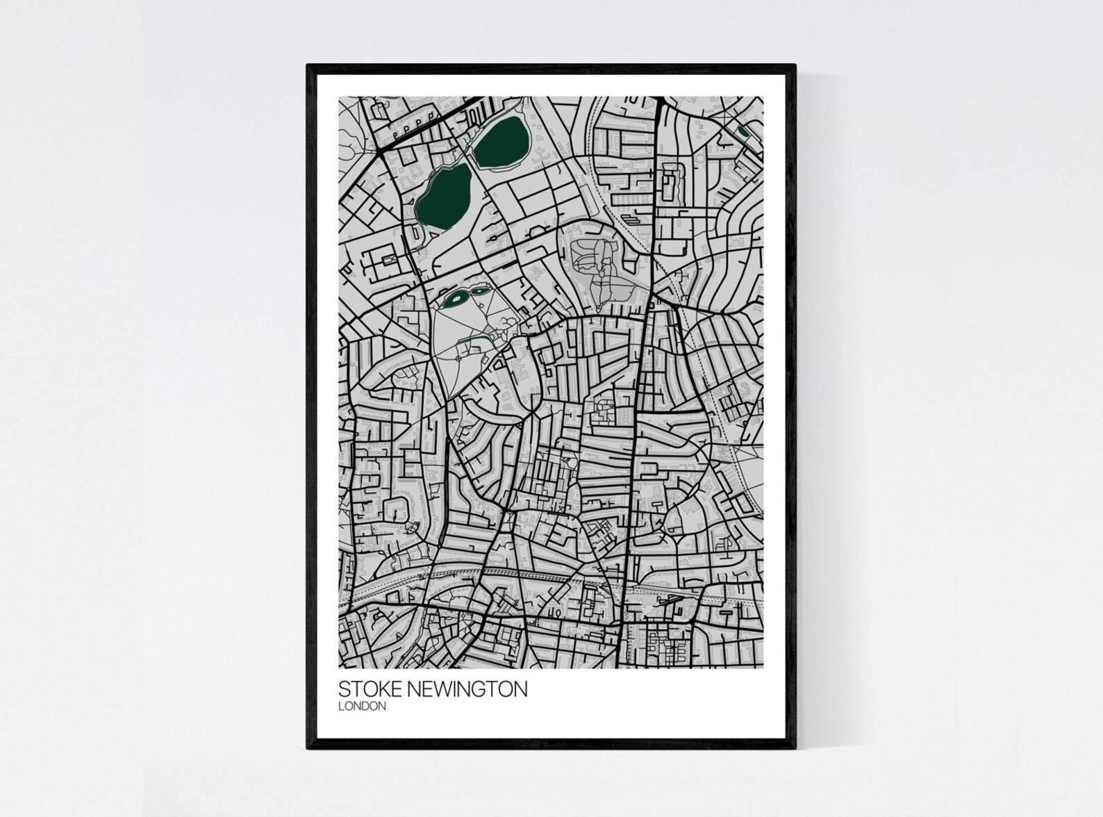 Stoke Newington London Map Art Print Many Colours 350gsm | Etsy
